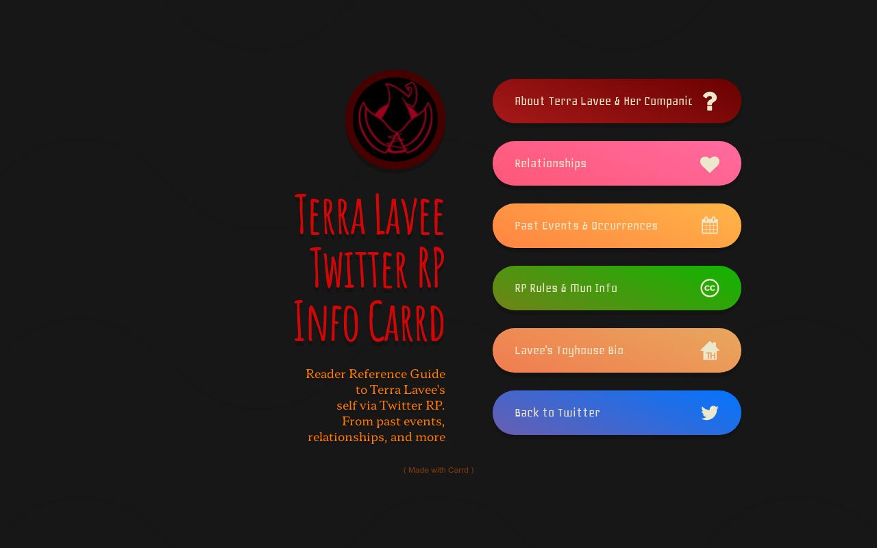 Terra Lavee RP Carrd